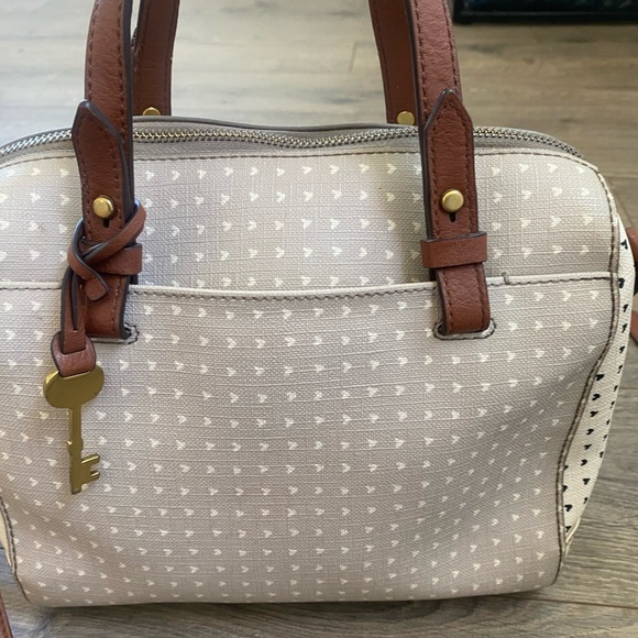 Fossil | Bags | Fossil Rachel Satchel Hearts Style | Poshmark